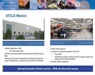 ATCLE Overview | PPTX | Logistics | Business