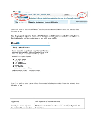 LinkedIn Profile Builder Guide 12.11