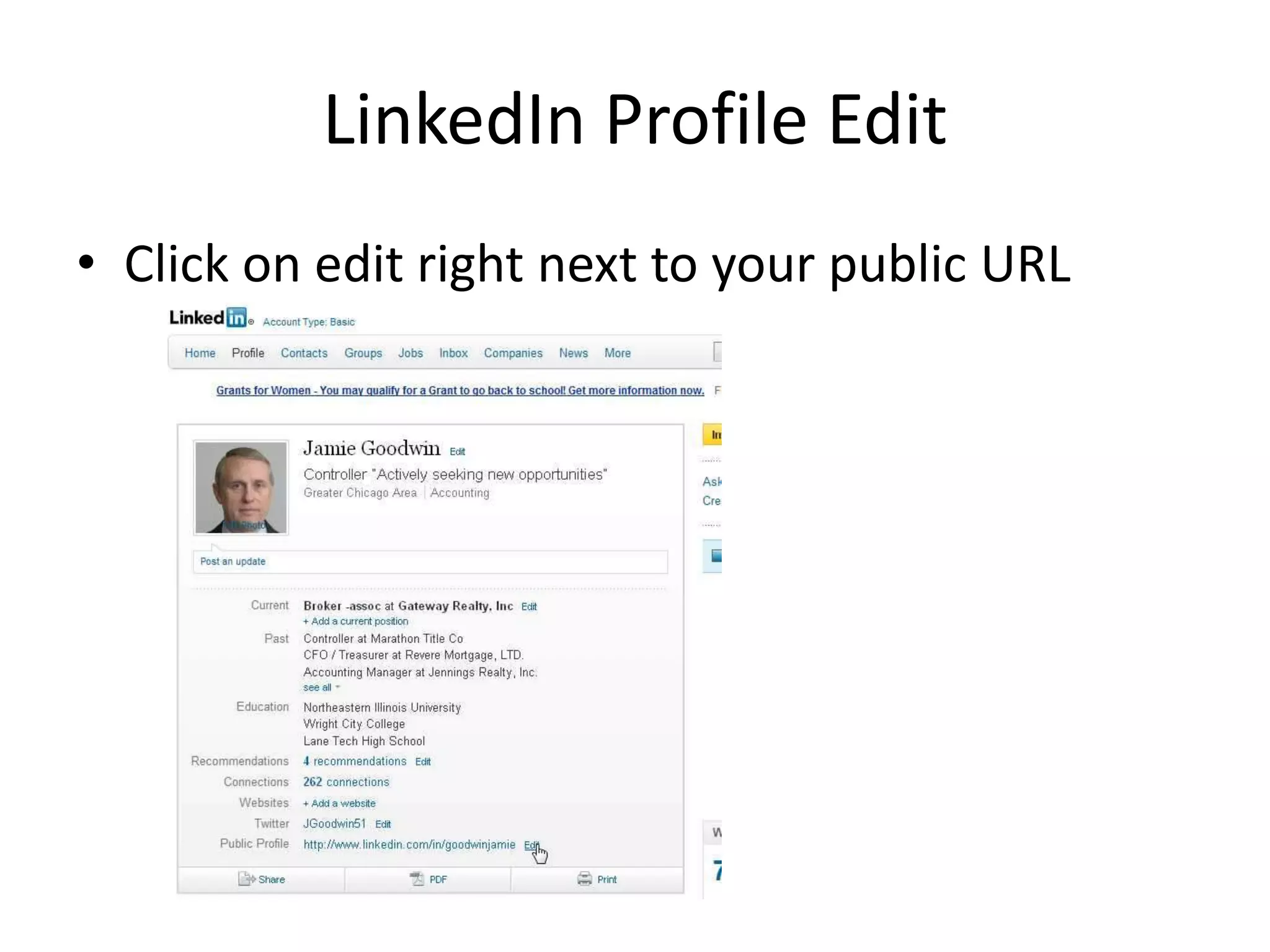 Linked in profile edit | PPTX