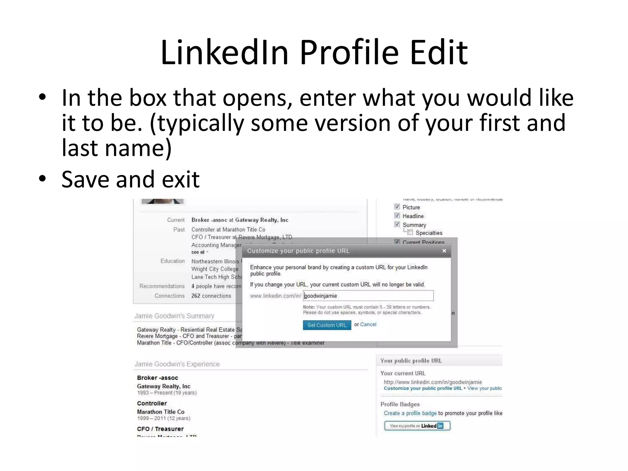 Linked in profile edit | PPTX