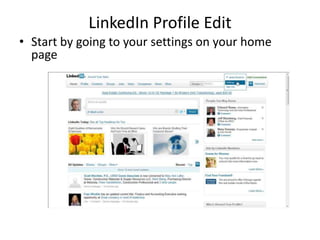 Linked in profile edit | PPT