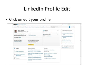 Linked in profile edit | PPT