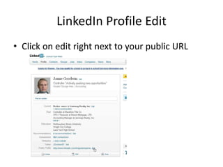 Linked in profile edit | PPT