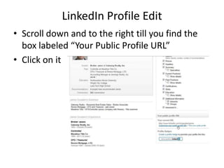 Linked in profile edit | PPT