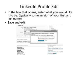 Linked in profile edit | PPT