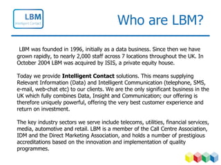 LBM Overview | PPT