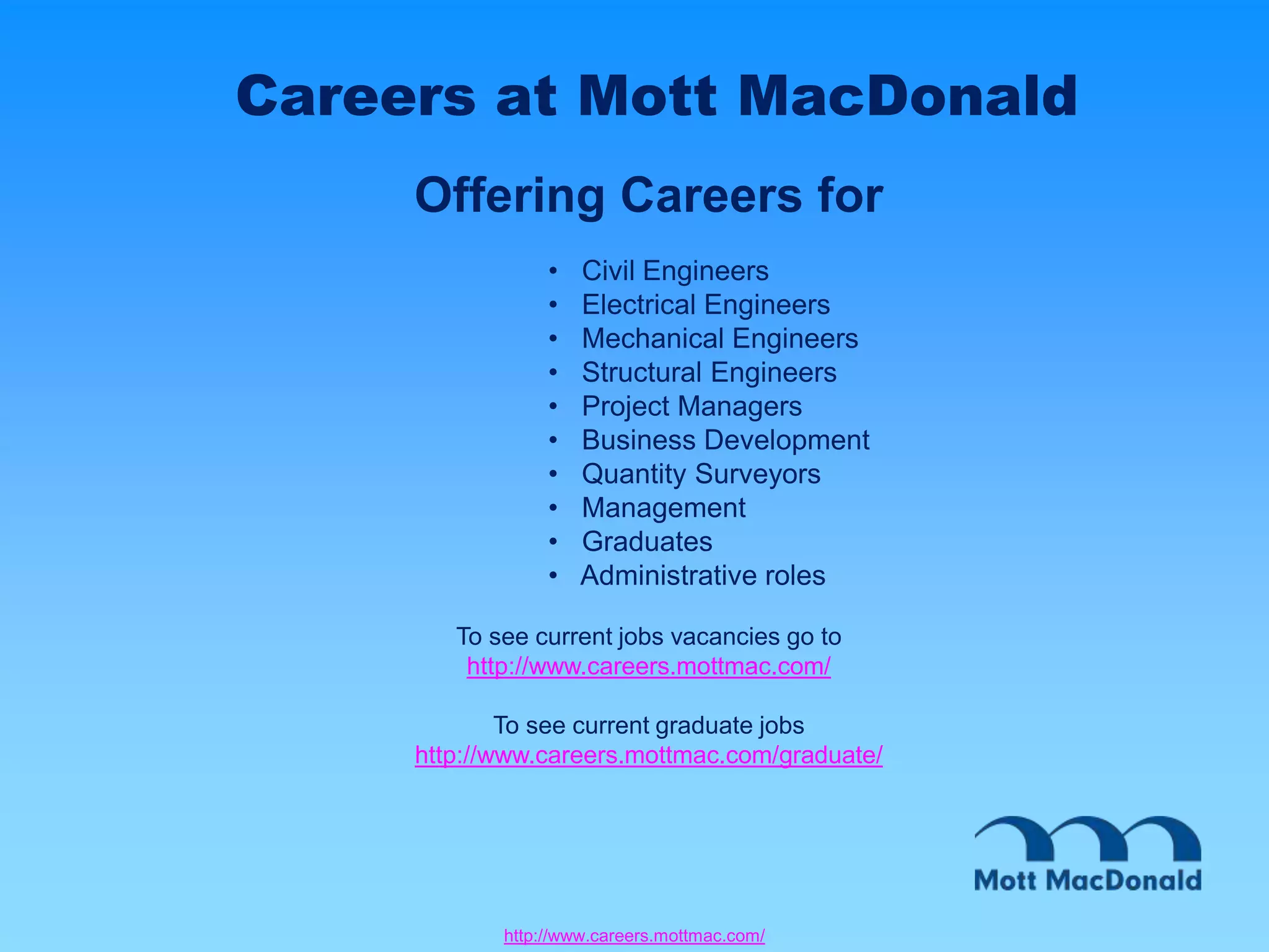 Mott MacDonald Careers | PPT