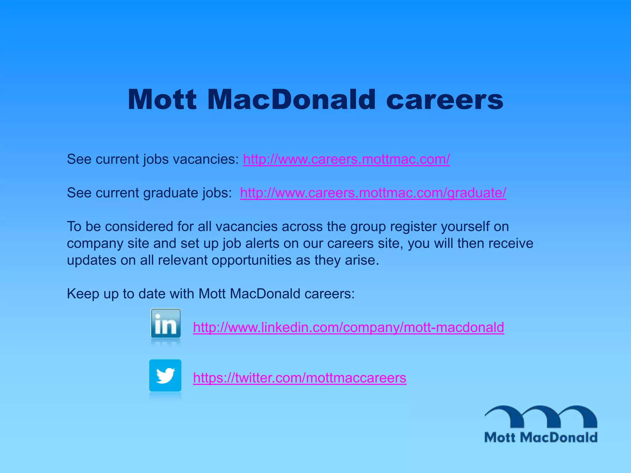 Mott MacDonald Careers | PPT