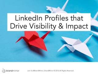 Linkedin Profile Tips Updated Pdf