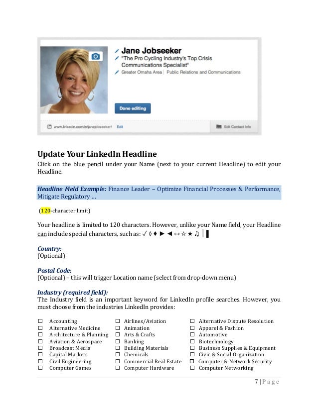 LinkedIn Profile Tutorial by NoddlePlace