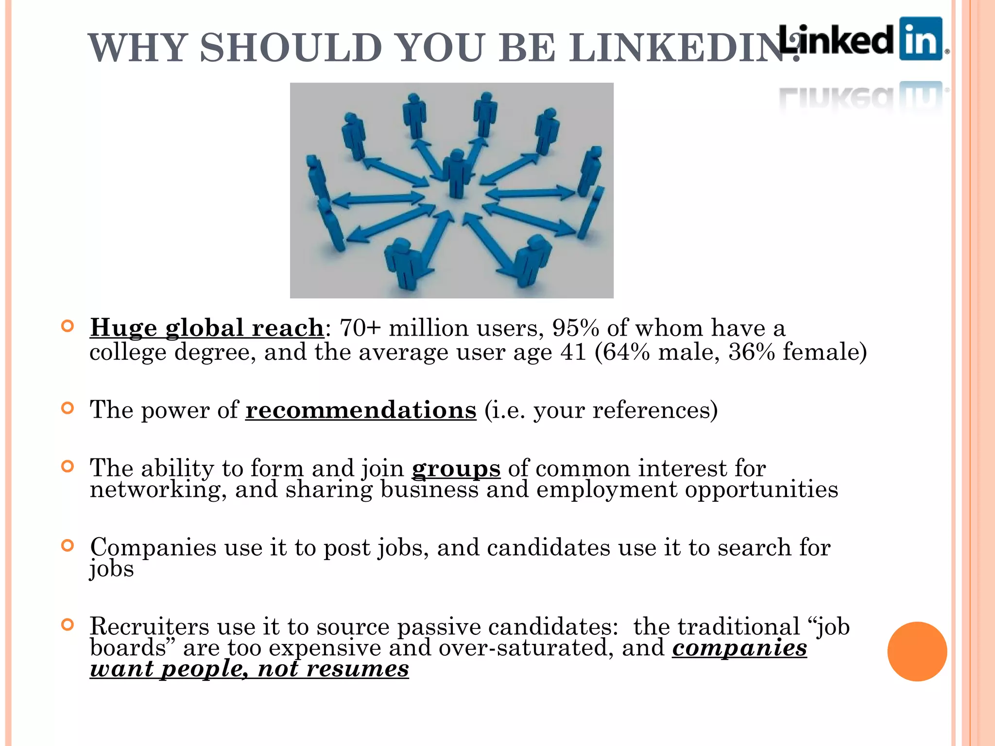LinkedIn presentation for ProNet | PPT