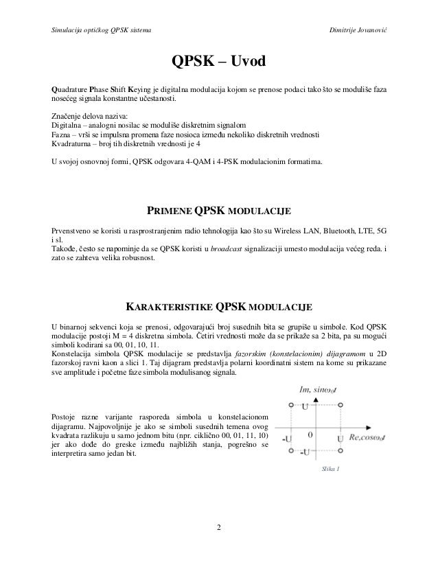 Optical QPSK System Simulation | PDF