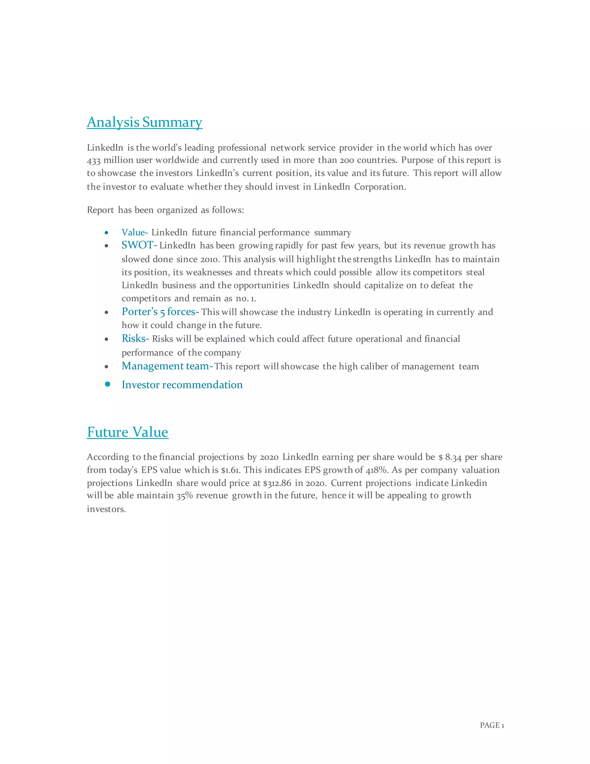 Linkedin research report | DOCX