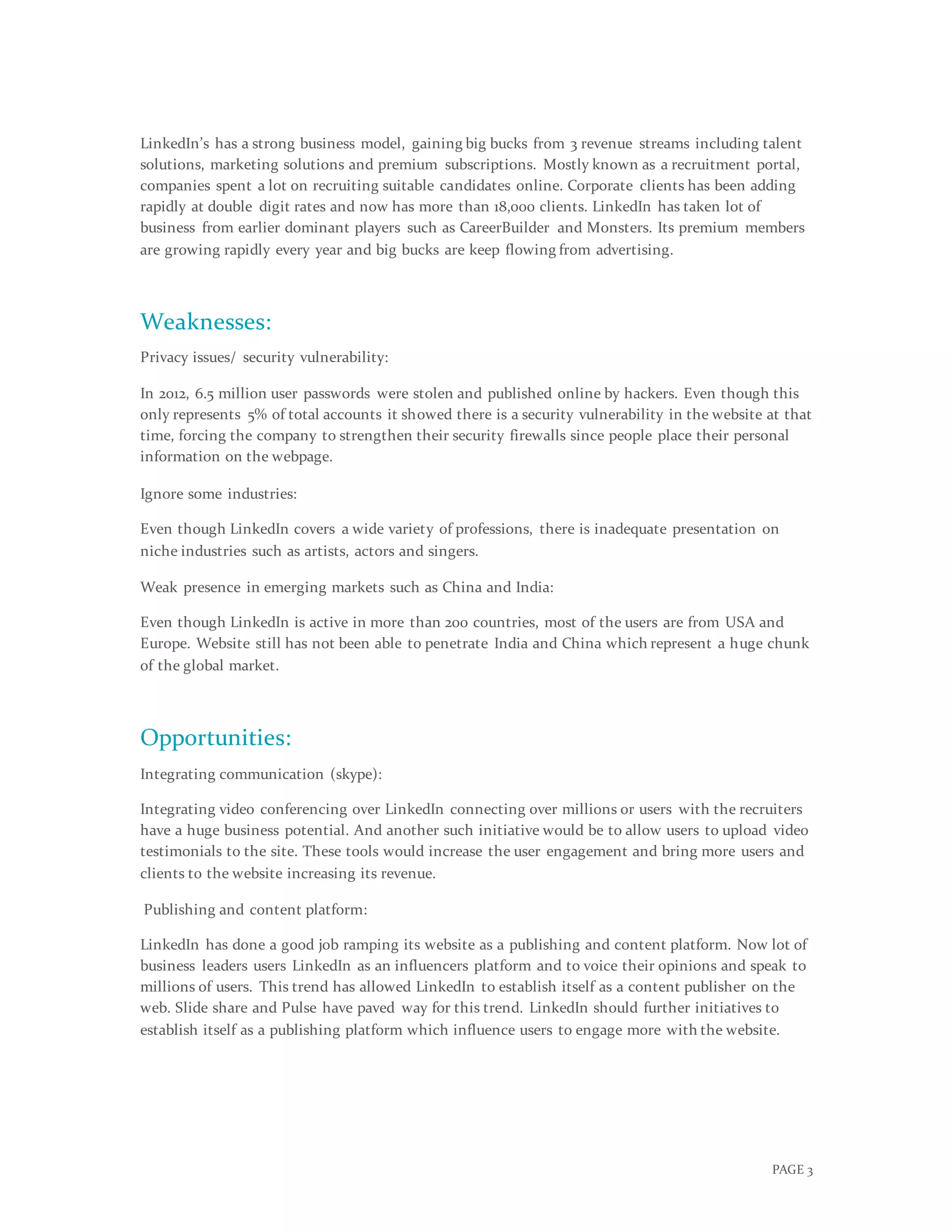 Linkedin research report | DOCX