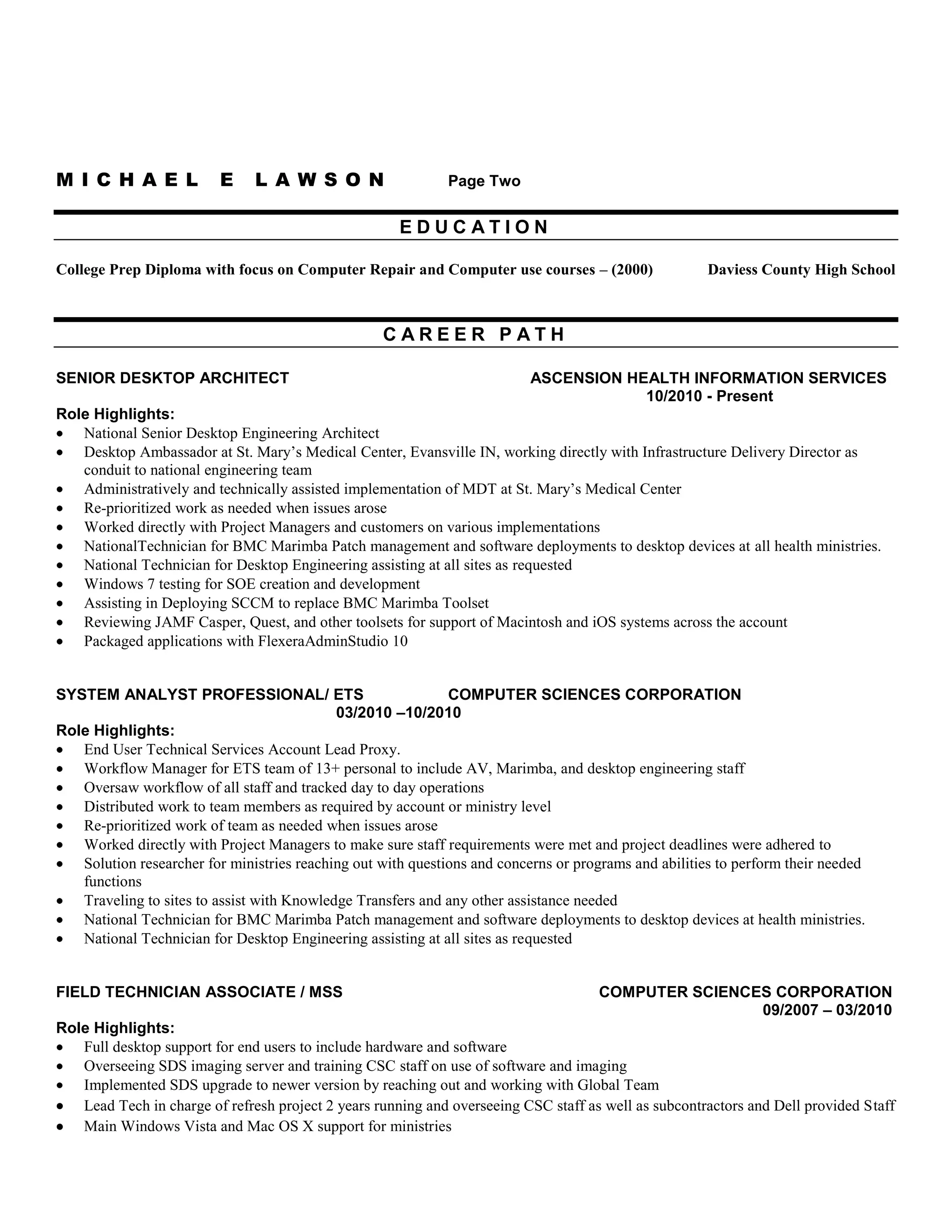 Linkedin Resume | DOCX
