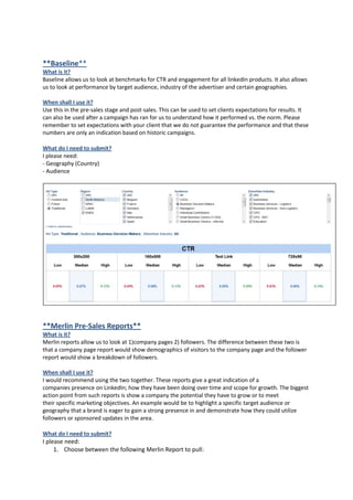 LinkedIn Reports | PDF