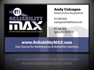 Reliability MAX Consulting | PPTX