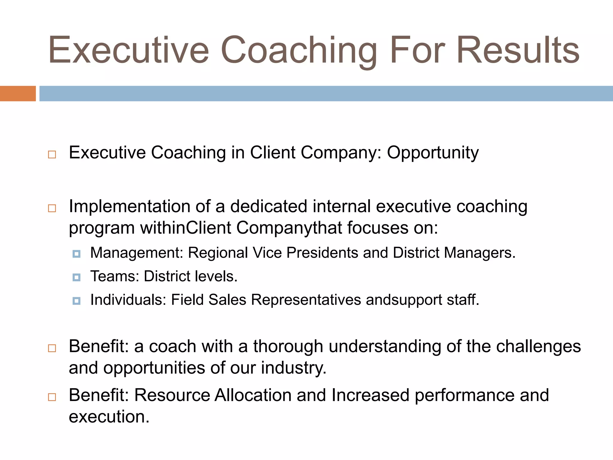 Executive Coaching Proposal | PPTX
