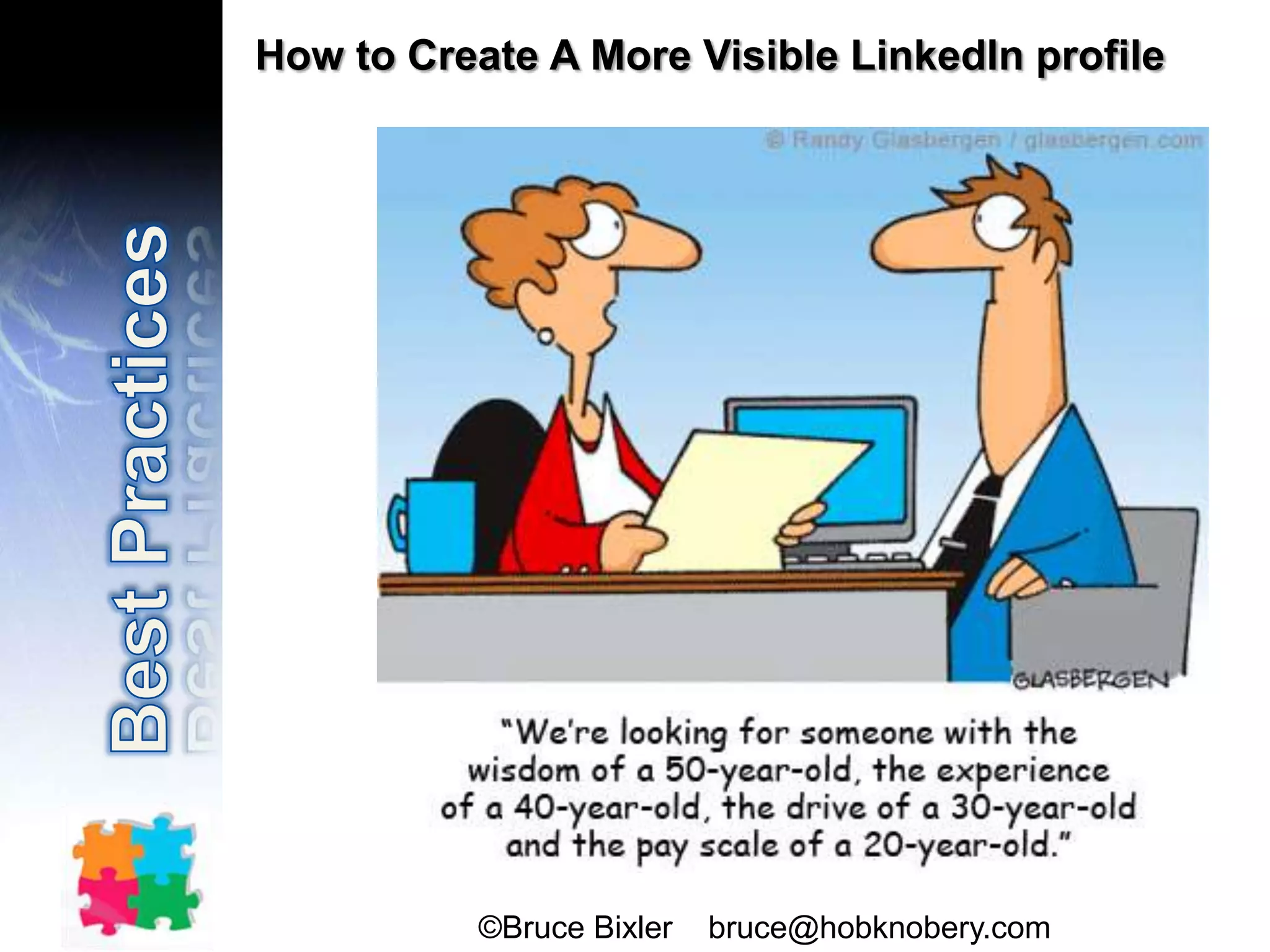 How to Create A more Visible LinkedIn profile | PPTX