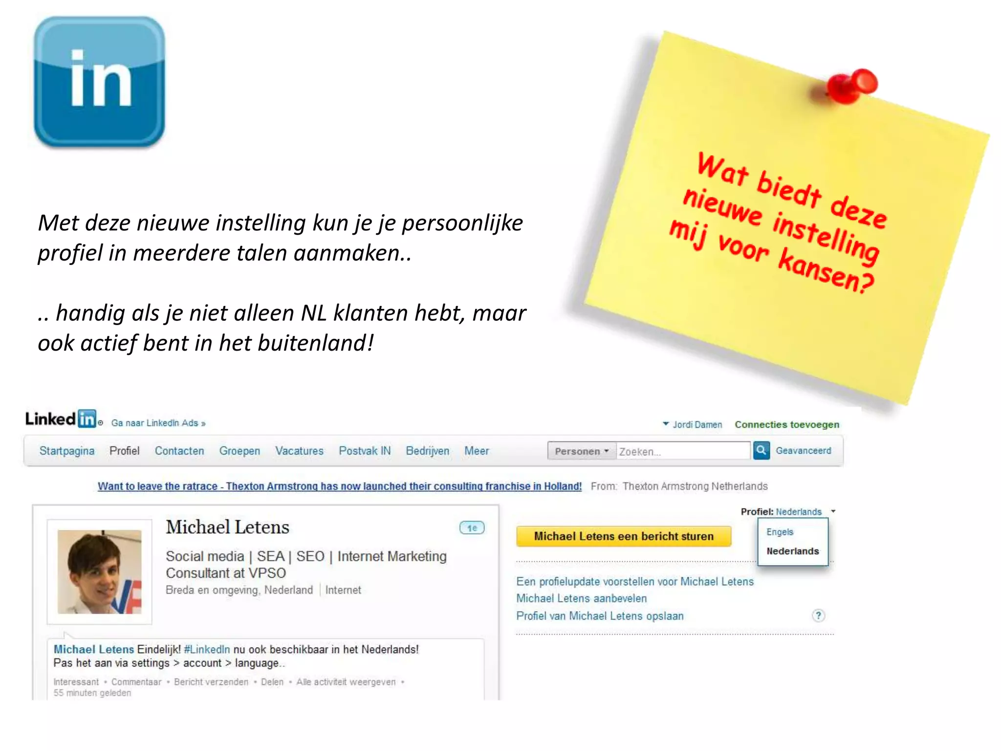 Linkedin taal instellen | PPT