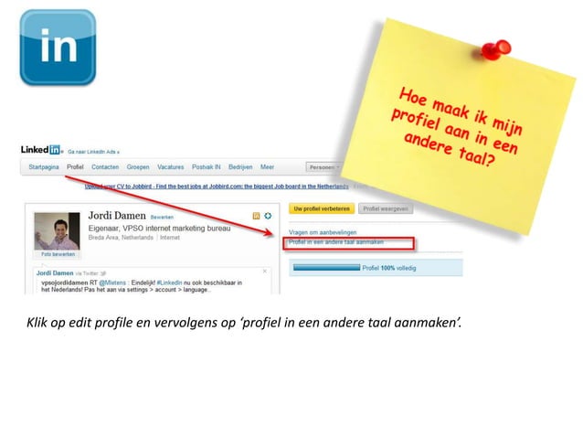 Linkedin taal instellen | PPT