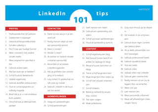 101 LinkedIn tips: Linked In effectief inzetten doe je zo | PDF