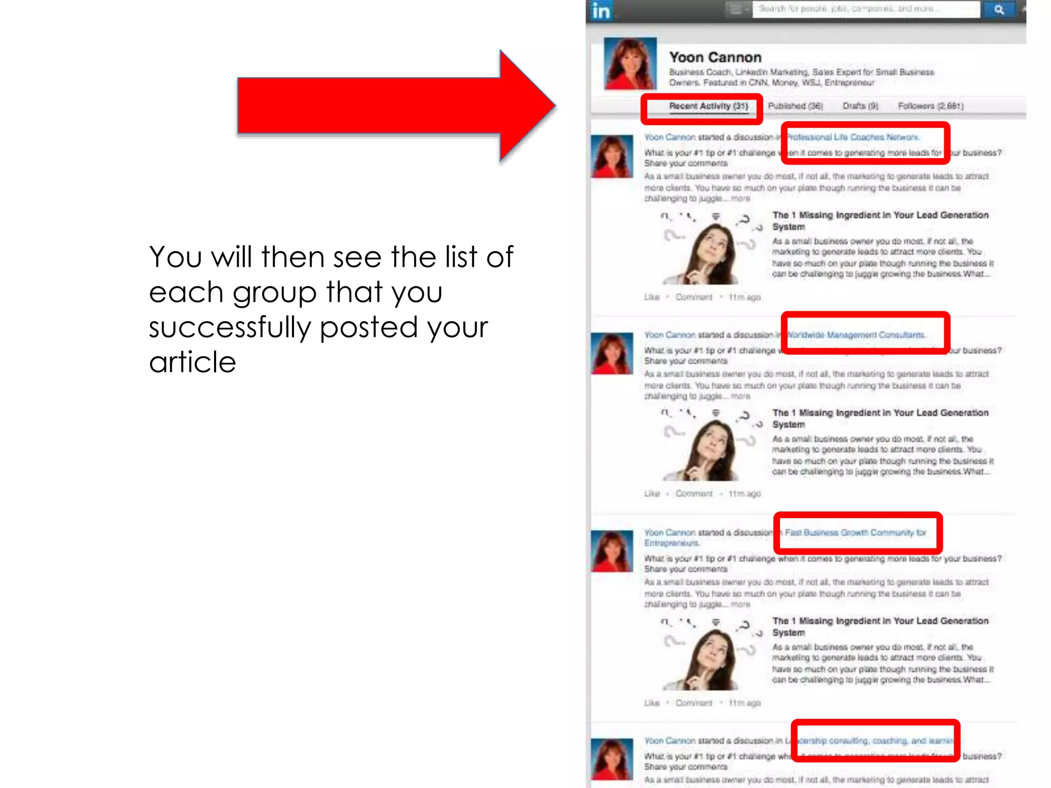 Linked in tips how to share your posts to multiple linkedin groups | PPTX
