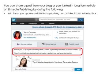 Linked in tips how to share your posts to multiple linkedin groups | PPTX