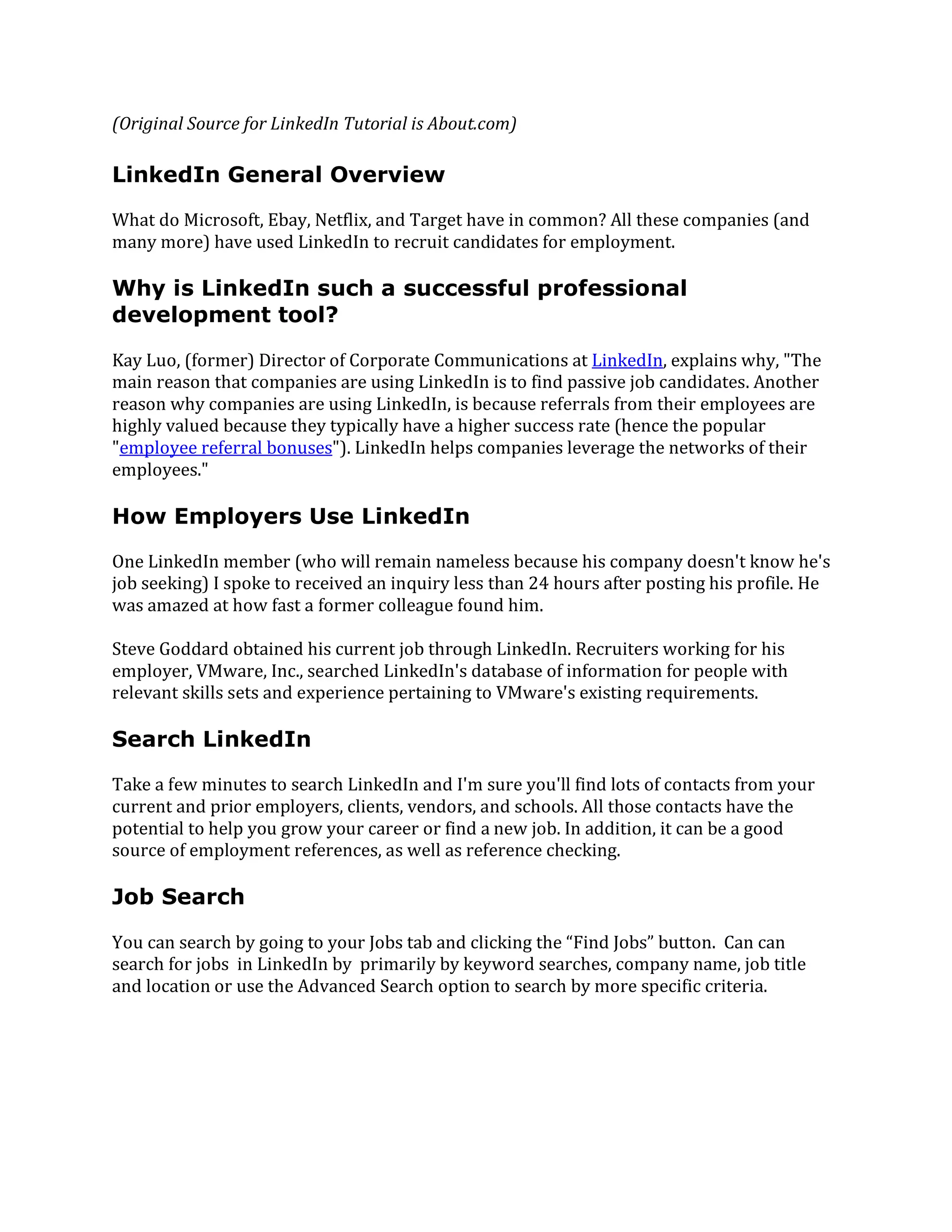 Linkedin Tutorial | PDF