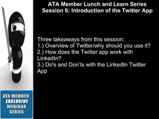 LinkedIn and Twitter | PPT