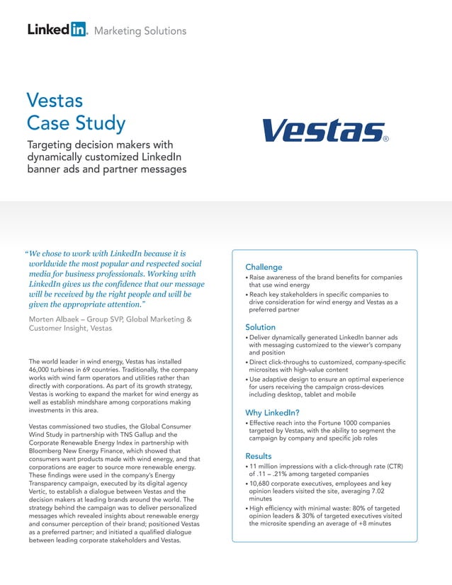 Vestas Case Study | PDF