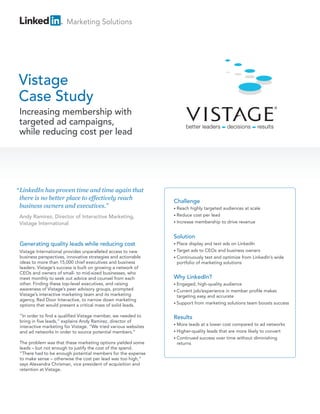 Vistage Case Study | PDF