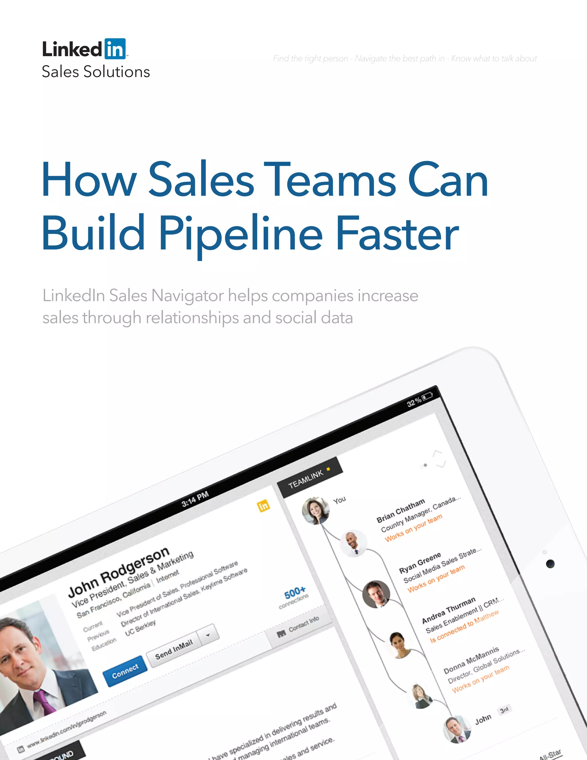 LinkedIn Whitepaper: How Sales Teams Can Build Pipeline Faster | PDF