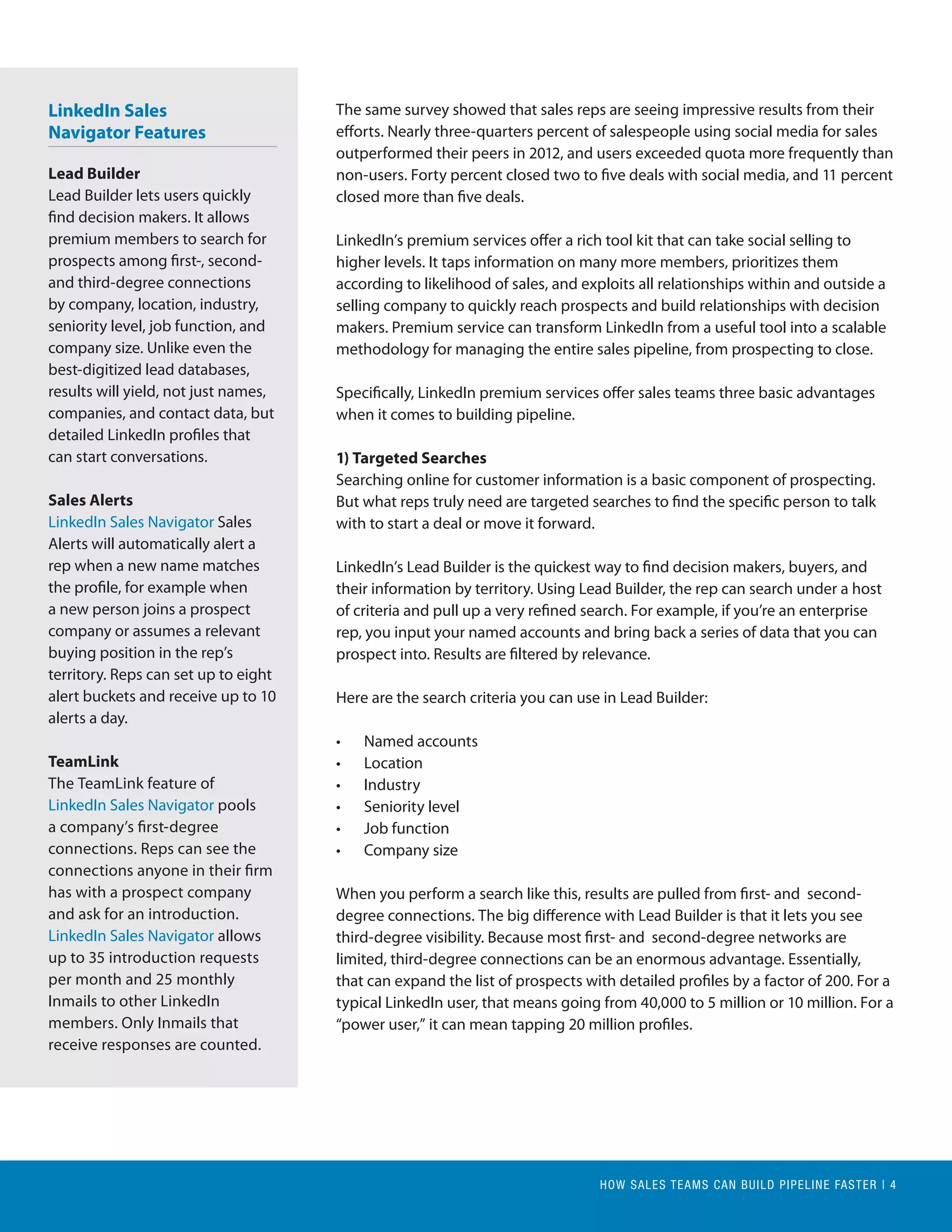 LinkedIn Whitepaper: How Sales Teams Can Build Pipeline Faster | PDF