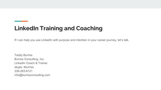 LinkedIn And Your Career Journey | PPTX