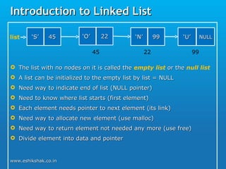 Linked list | PPT | Programming Languages | Computing