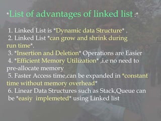 Linked list | PPTX | Programming Languages | Computing