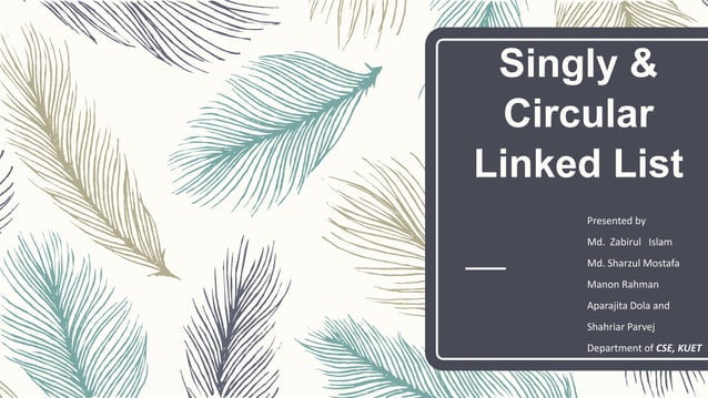 Singly And Circular Linked List Pptx Programming Languages Computing