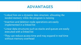 Linked list | PPT | Programming Languages | Computing