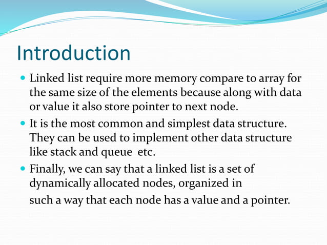 Linked List | PPT | Programming Languages | Computing