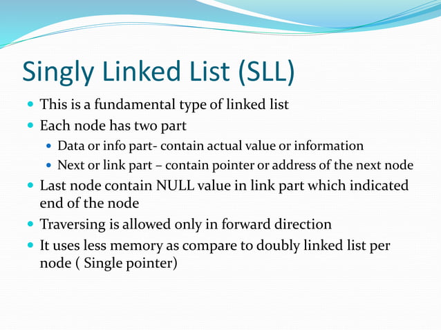 Linked List | PPT | Programming Languages | Computing