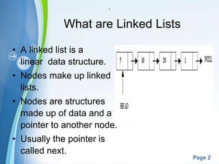 Linked list.pptx | Programming Languages | Computing