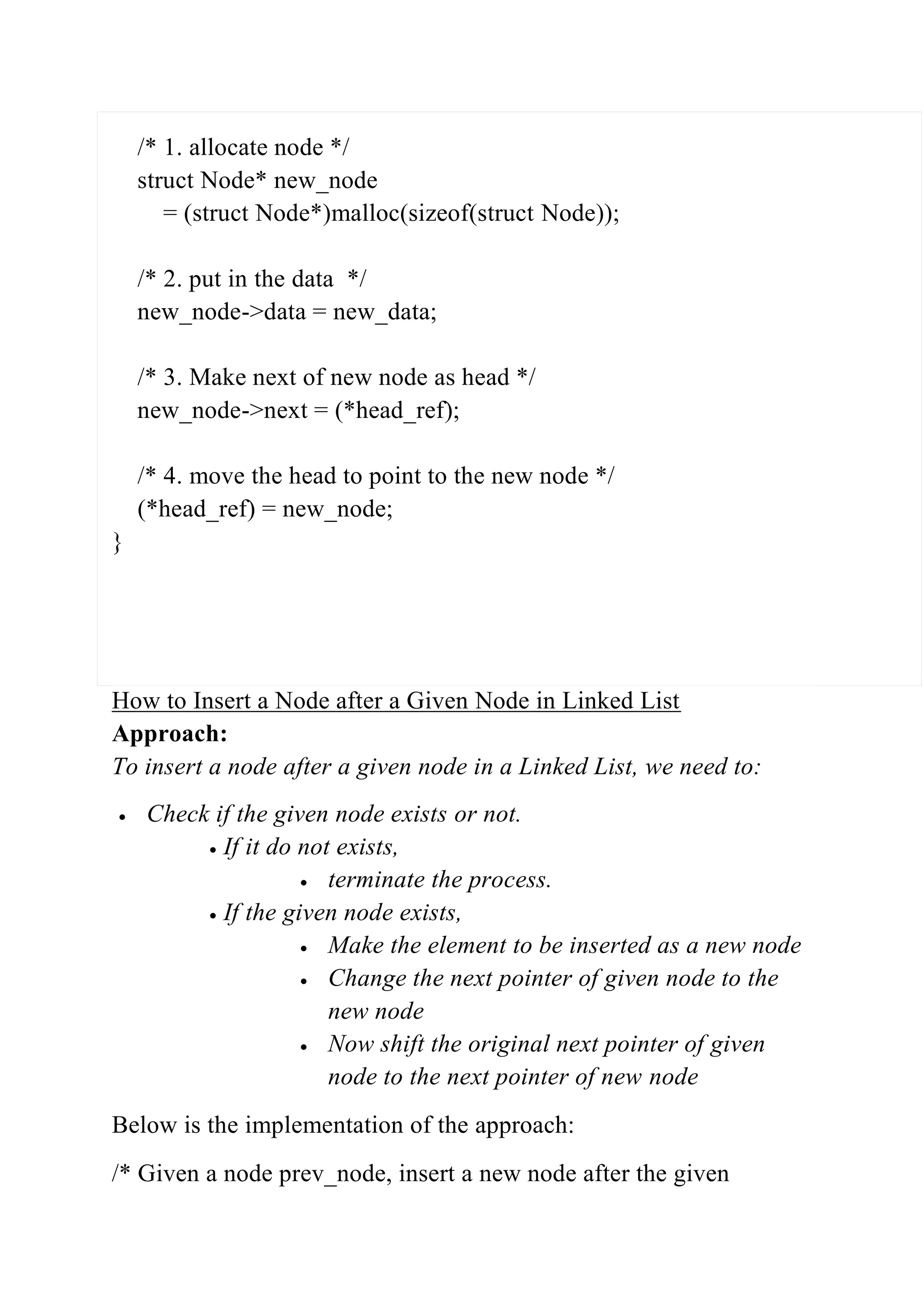 Linked list.docx | Programming Languages | Computing