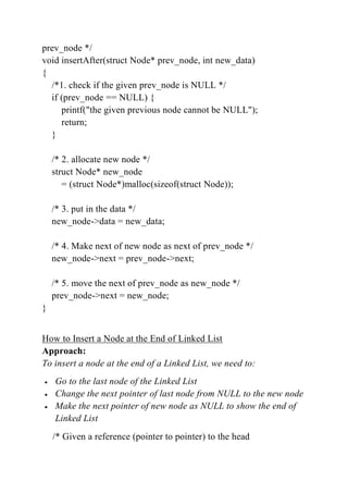 Linked list.docx | Programming Languages | Computing
