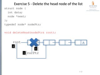 COMP2710: Software Construction - Linked list exercises | PPT