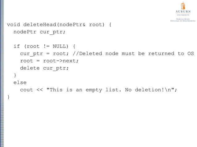 COMP2710: Software Construction - Linked list exercises | PPT