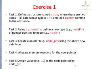 COMP2710: Software Construction - Linked list exercises | PPT