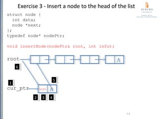 COMP2710: Software Construction - Linked list exercises | PPT