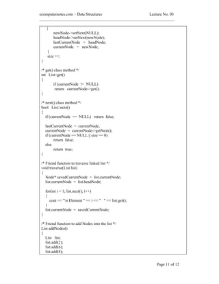 computer notes - Linked list inside computer memory | PDF | Programming ...