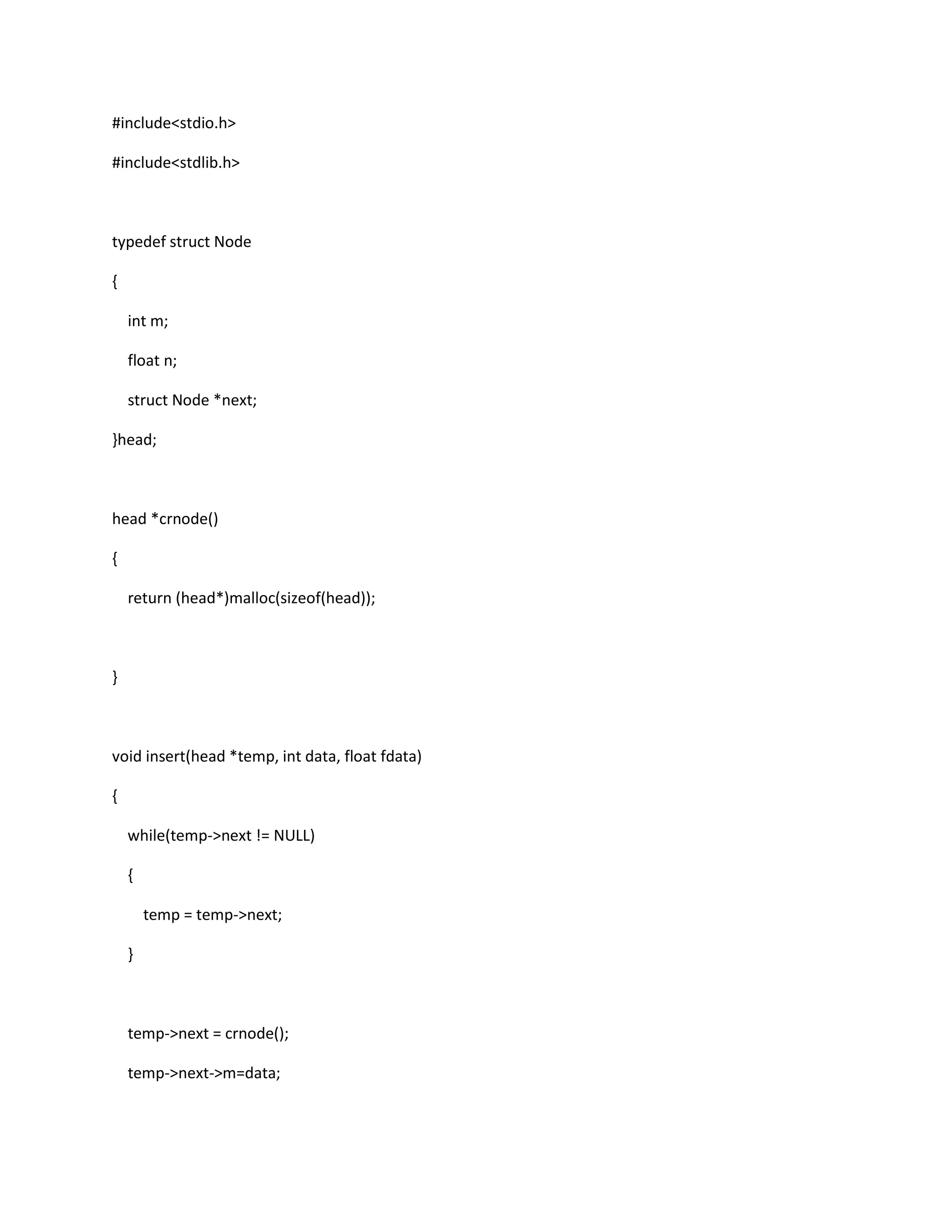Linked list int_data_fdata | PDF